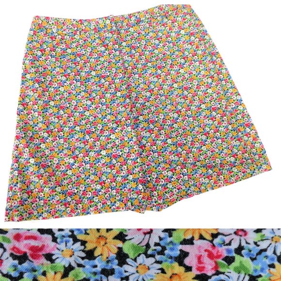 Vintage | Shorts | Vintage 9s Lizsport Skort Floral Zip Hidden Buttons ...